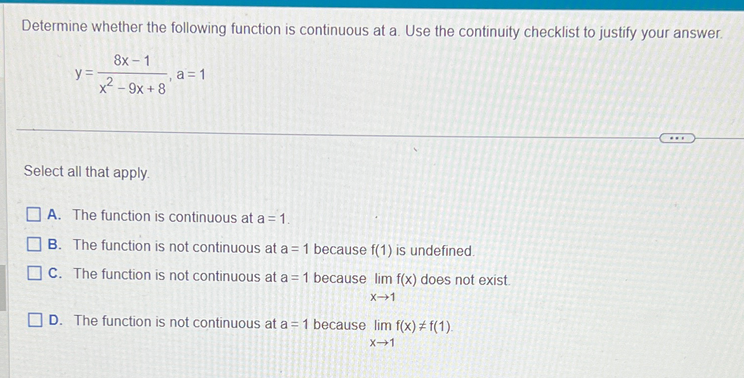 Solved Determine whether the following function is | Chegg.com