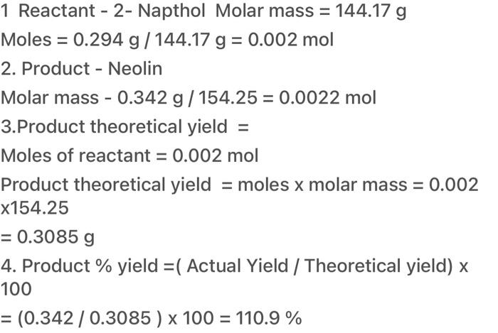Solved Sn2 Preparation of Nerolin Data Collection 0.294 | Chegg.com