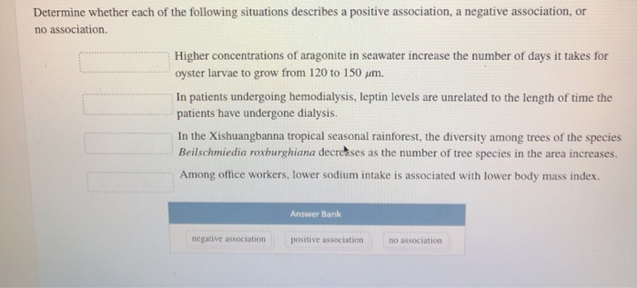 Solved Determine whether each of the following situations | Chegg.com