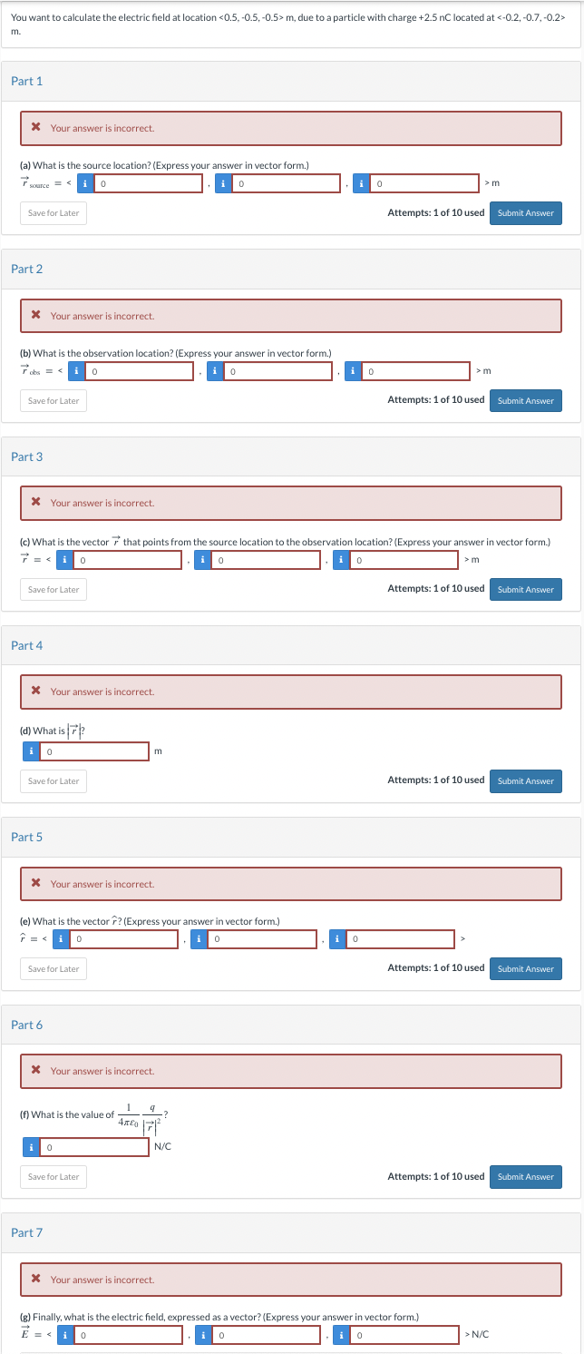 Solved You want to calculate the electric field at location | Chegg.com