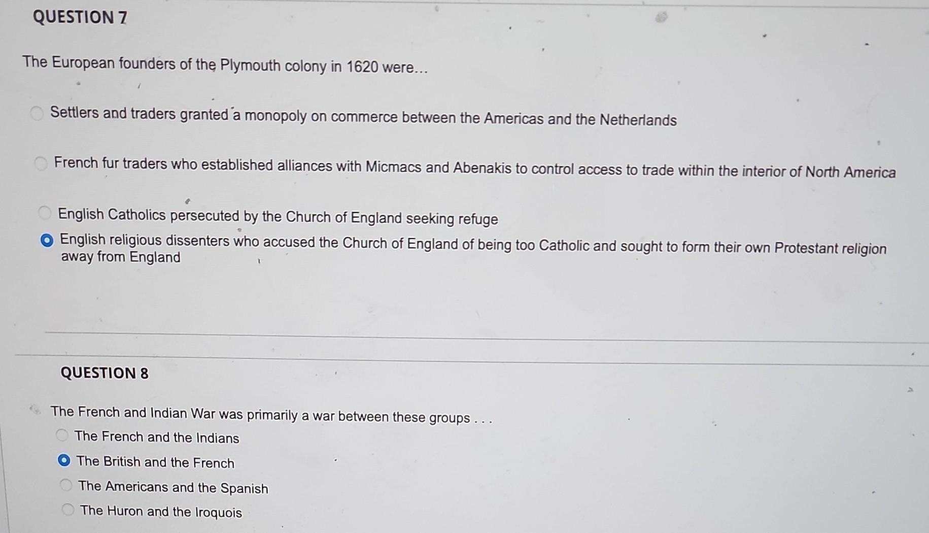 The European founders of the Plymouth colony in 1620 | Chegg.com