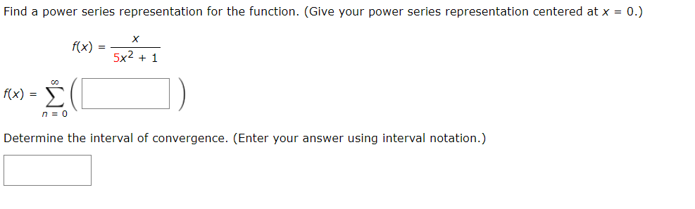 Solved Find a power series representation for the function. | Chegg.com
