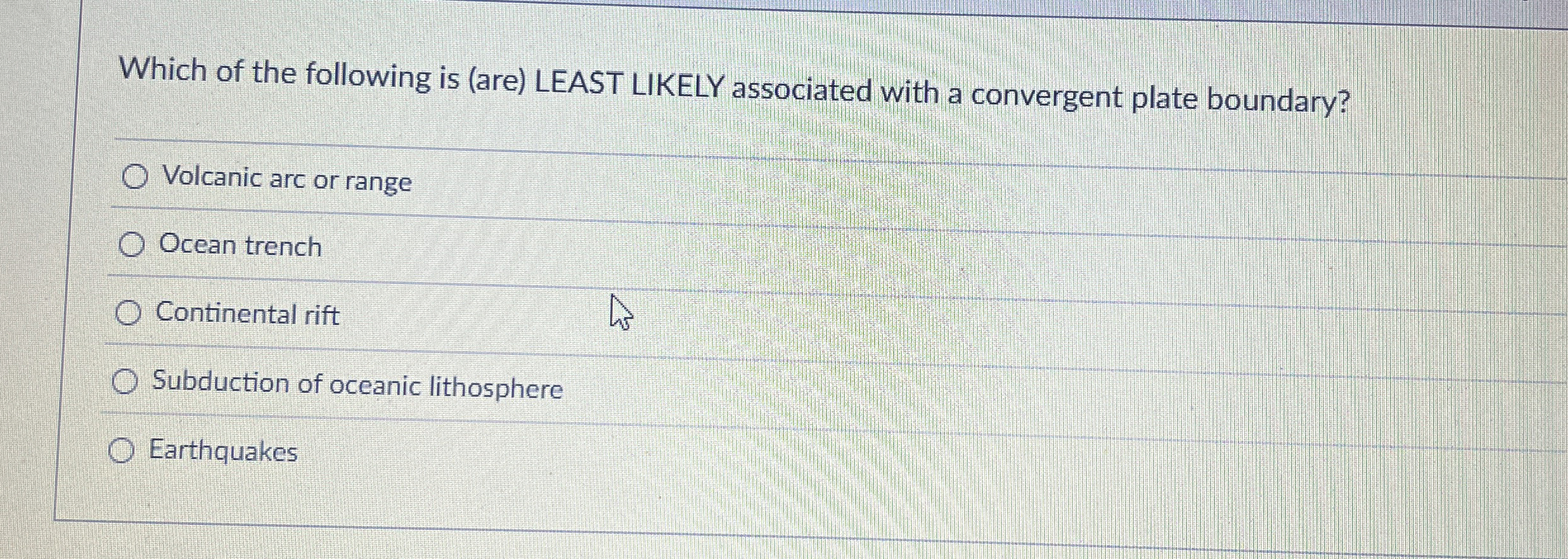 Solved Which of the following is (are) ﻿LEAST LIKELY | Chegg.com