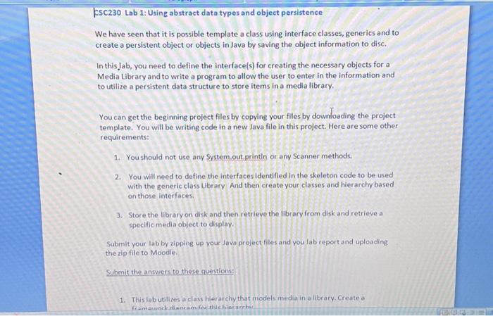 Solved 22 Interface Media f // Sample interface definition// | Chegg.com