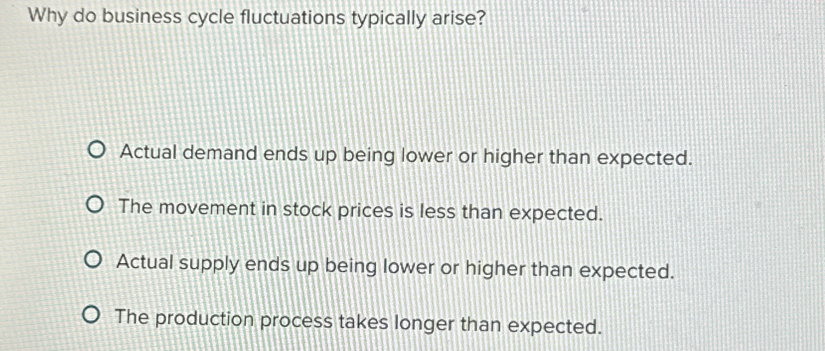 Solved Why do business cycle fluctuations typically | Chegg.com