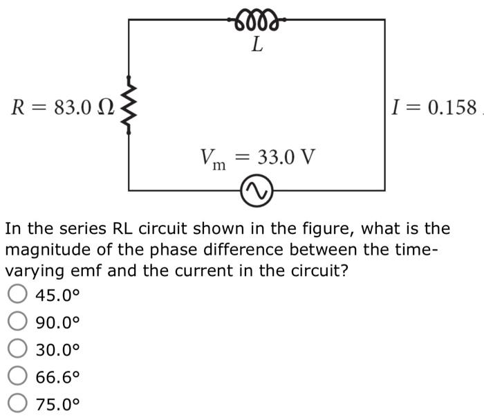 Solved In the series RL circuit shown in the figure, what is | Chegg.com