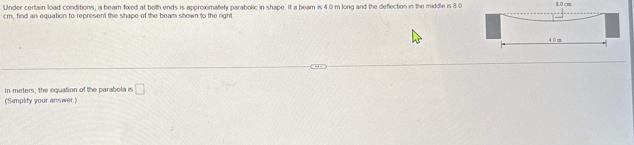 Solved Under certain load conditions, a beam fixed at both | Chegg.com