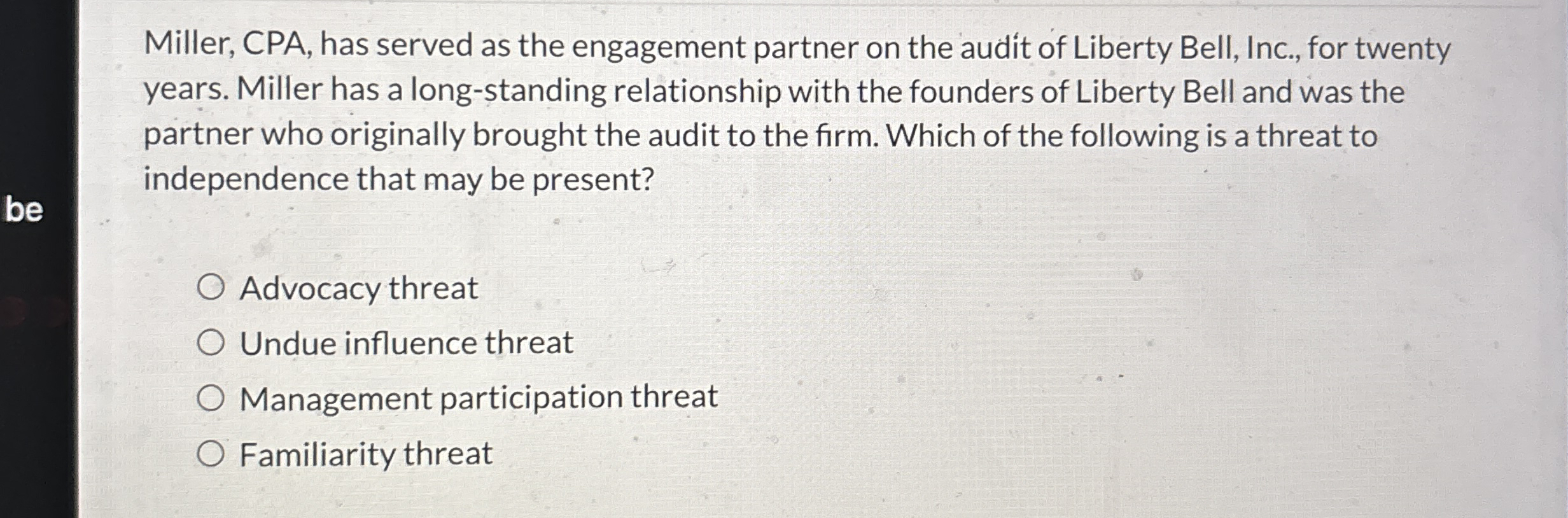 Miller, CPA, has served as the engagement partner on | Chegg.com