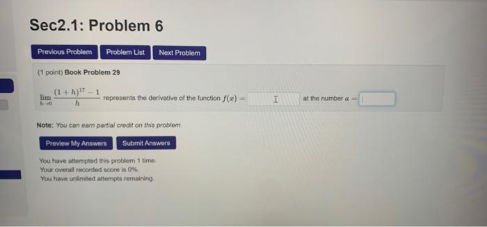 Solved Sec2.1: Problem 6 Previous Problem Problem List Next | Chegg.com