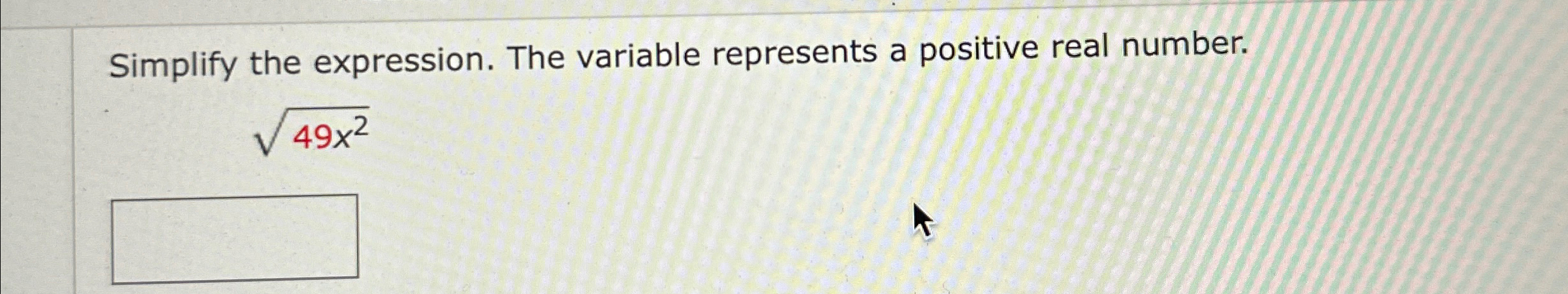 Solved Simplify the expression. The variable represents a | Chegg.com