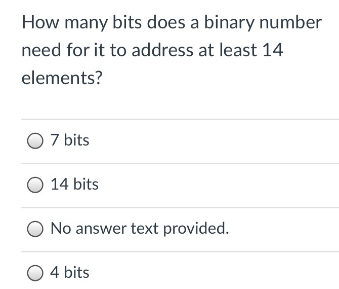 Solved How many bits does a binary number need for it to | Chegg.com