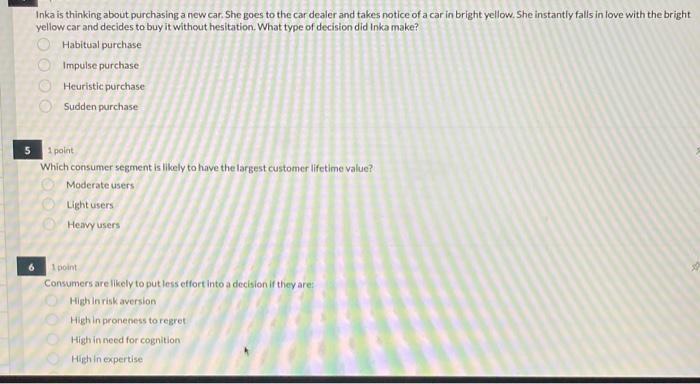 Solved Inka is thinking about purchasing a new car. She goes | Chegg.com