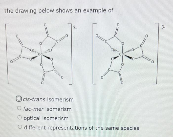 Solved The drawing below shows an example of cis-trans | Chegg.com