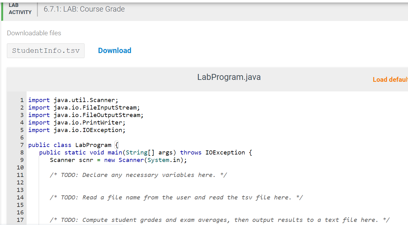 Solved Write a program that reads the student information | Chegg.com