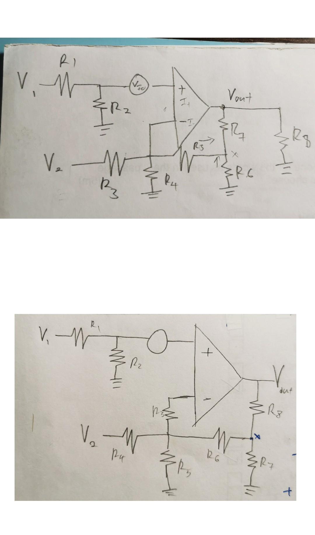 Solved Express output voltage Vout equations for following 2 | Chegg.com Solved Express output voltage Vout equations for following 2 | Chegg.com