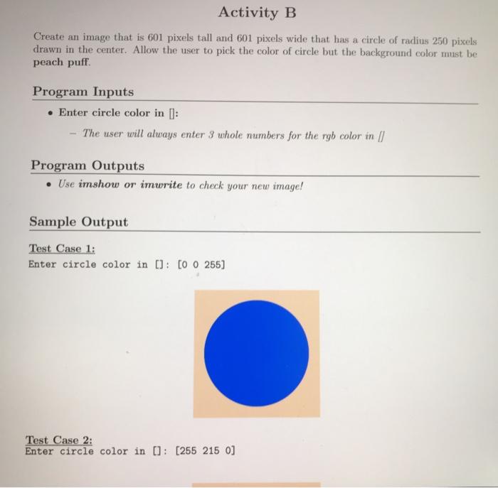 Solved Activity A Given any png image, rotate the image 180 | Chegg.com