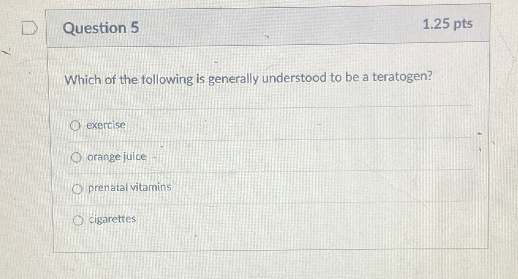 Solved Question 51.25ptsWhich of the following is generally | Chegg.com