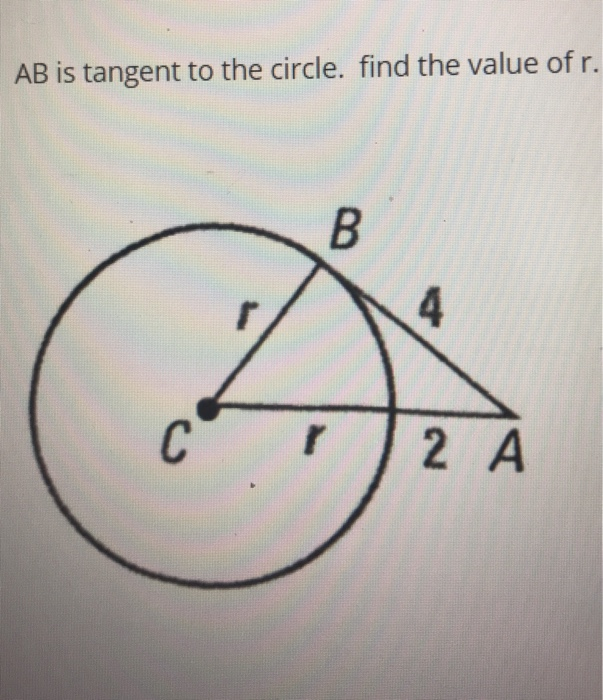 Solved If AB is tangent to circle C, what is the length of | Chegg.com