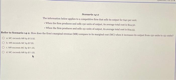 Solved Refer to Scenario 14-2. How does the firm's marginal | Chegg.com