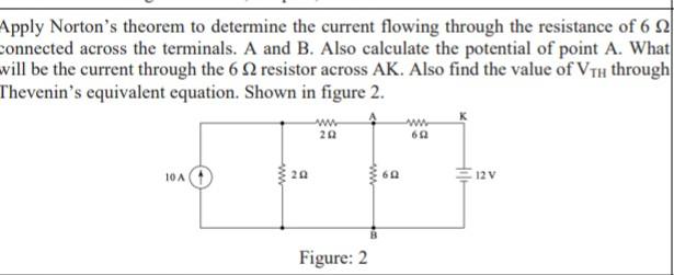 Solved Apply Norton's theorem to determine the current | Chegg.com