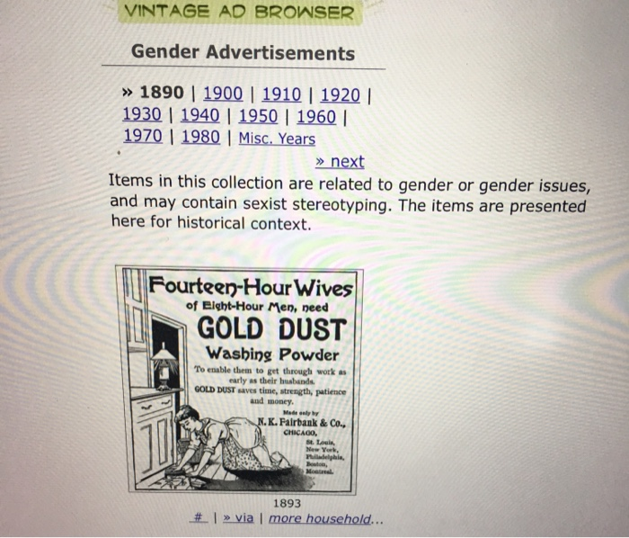 VINTAGE AD BROWSER Gender Advertisements » 1890 1900 | Chegg.com