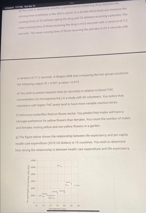 Solved For each of the following situations state the | Chegg.com