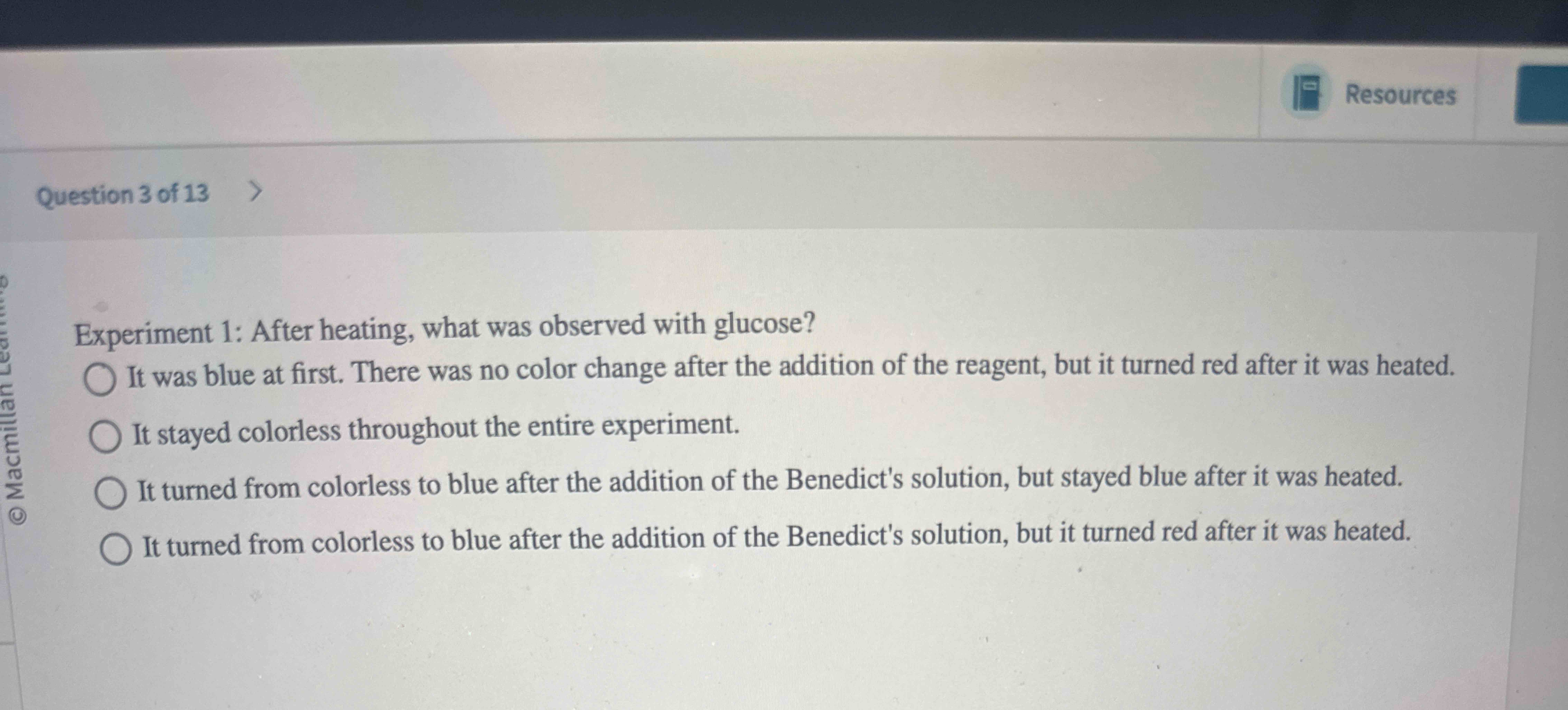 Solved Experiment 1: After heating, what was observed with | Chegg.com