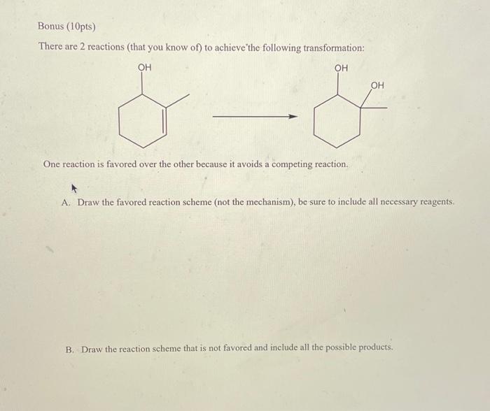 Solved There are 2 reactions (that you know of) to achieve | Chegg.com