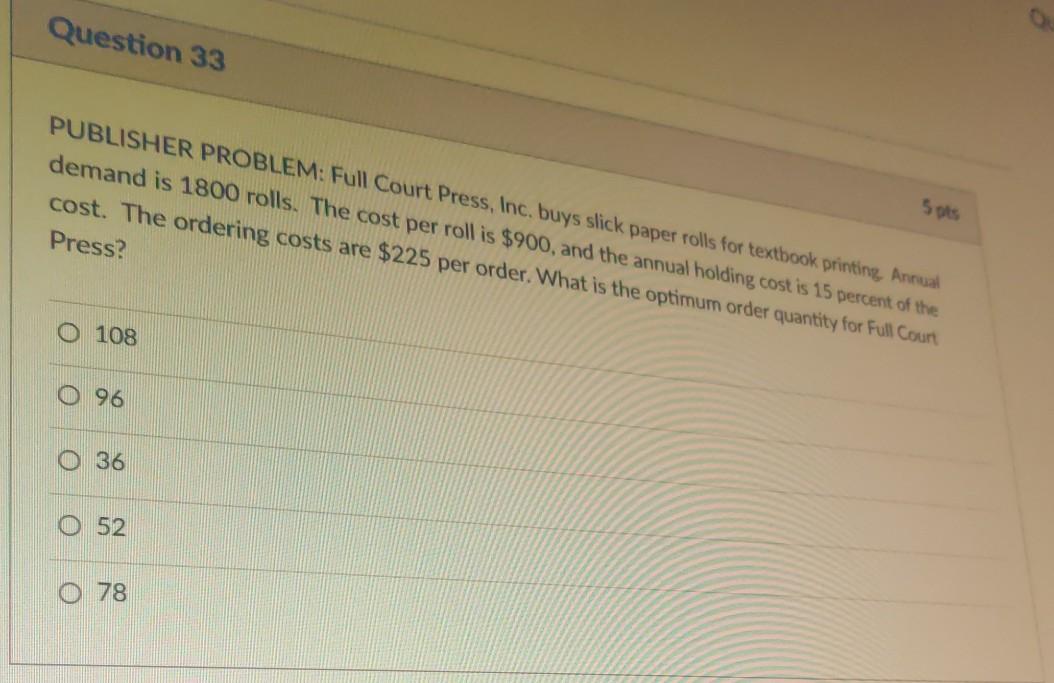 Solved Question 33 PUBLISHER PROBLEM: Full Court Press, Inc. | Chegg.com