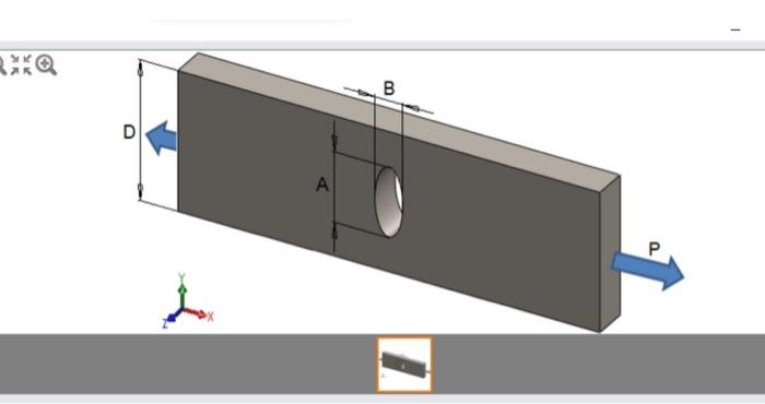 Solved U01001: open "Plate with hole.sldprt".Modify the | Chegg.com
