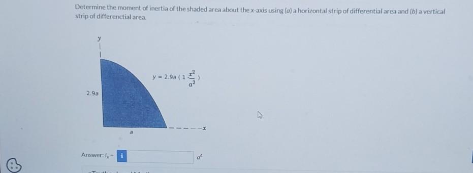 Solved Determine the moment of inertia of the shaded area | Chegg.com