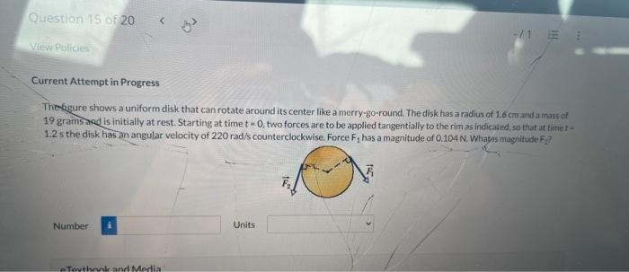 Solved Eurrent Attempt in Progress The-igure shows a uniform | Chegg.com
