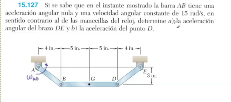 Solved 15.127 Si se sabe que en el instante mostrado la | Chegg.com Solved 15.127 Si se sabe que en el instante mostrado la | Chegg.com