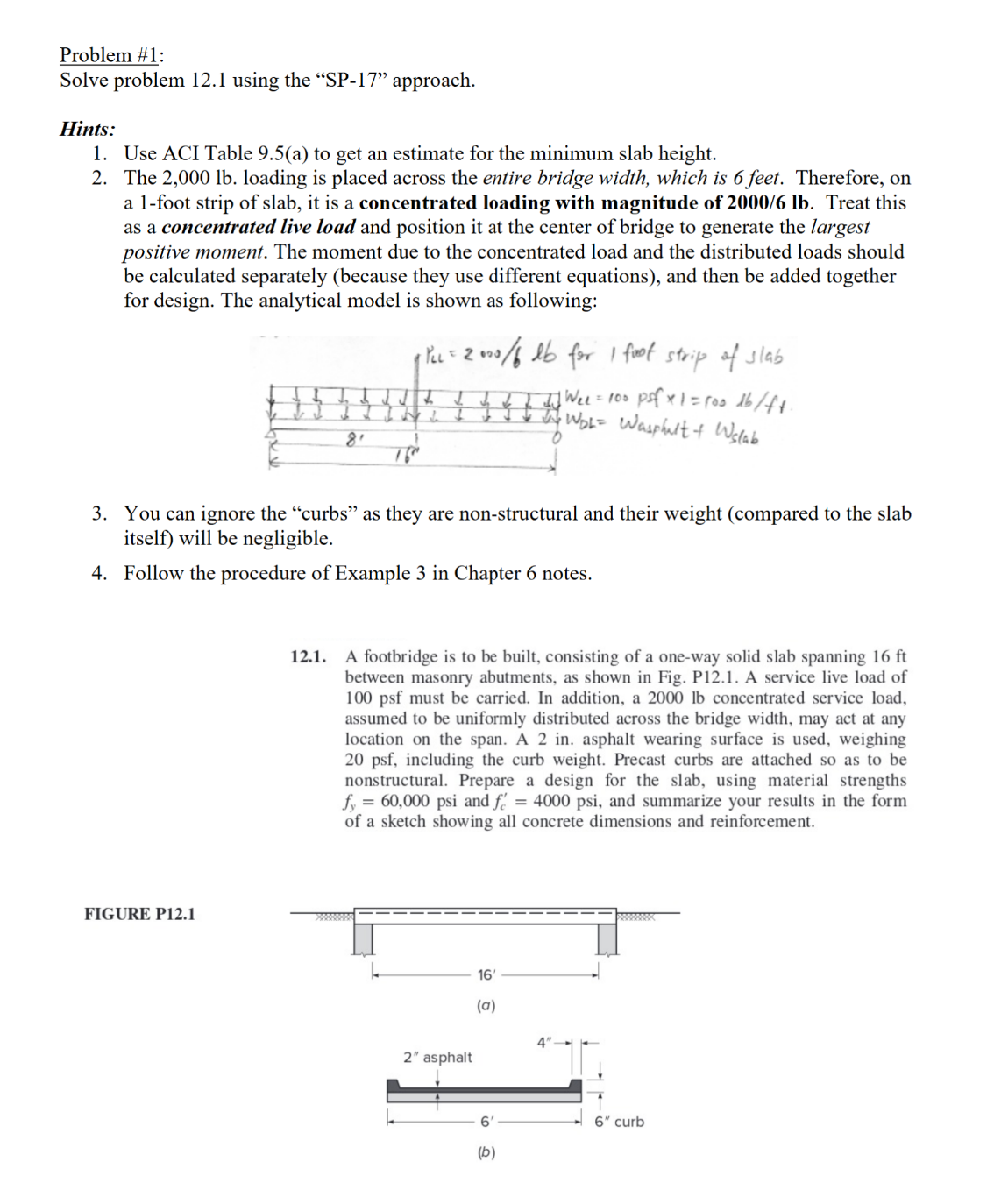 Problem #1:Solve problem 12.1 ﻿using the "SP-17" | Chegg.com