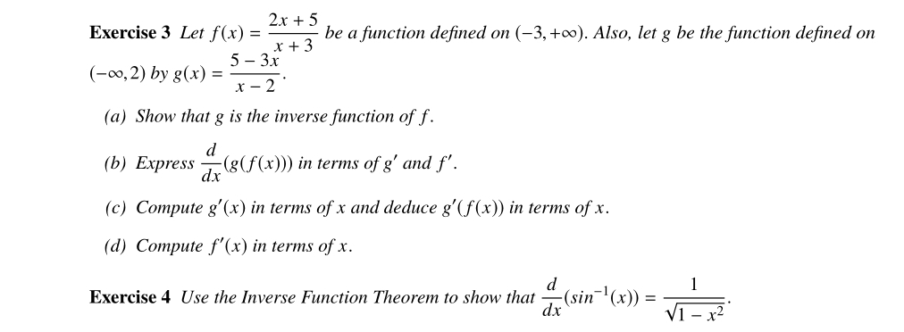 Solved Exercise 3 let F X 2x 5x 3 be A Function Defined