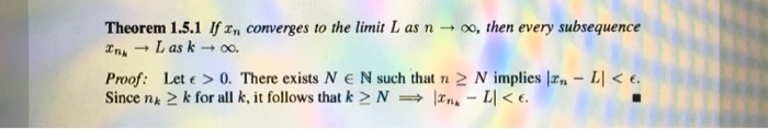 Solved 1.61 Suppose In - 00. Prove that every subsequence In | Chegg.com
