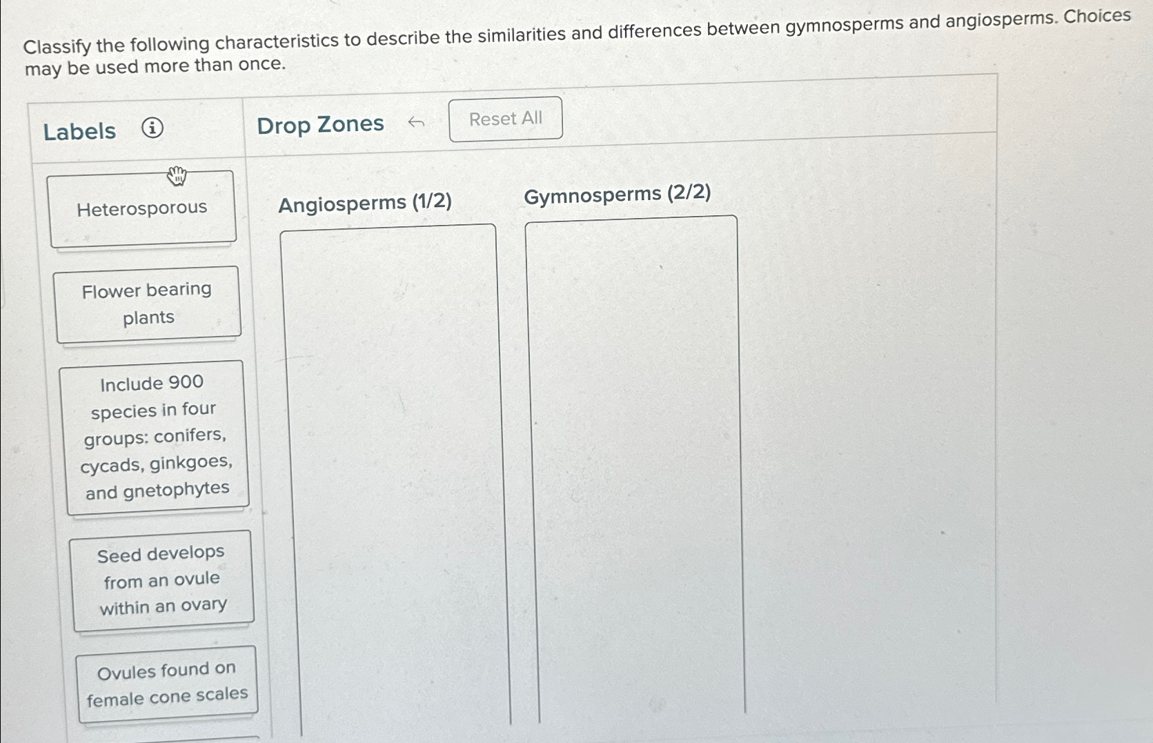Solved Classify the following characteristics to describe | Chegg.com