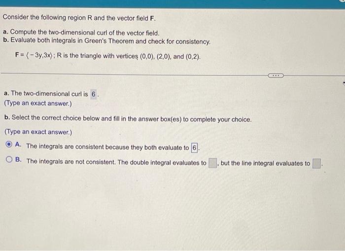 Solved Consider the following region R and the vector field | Chegg.com