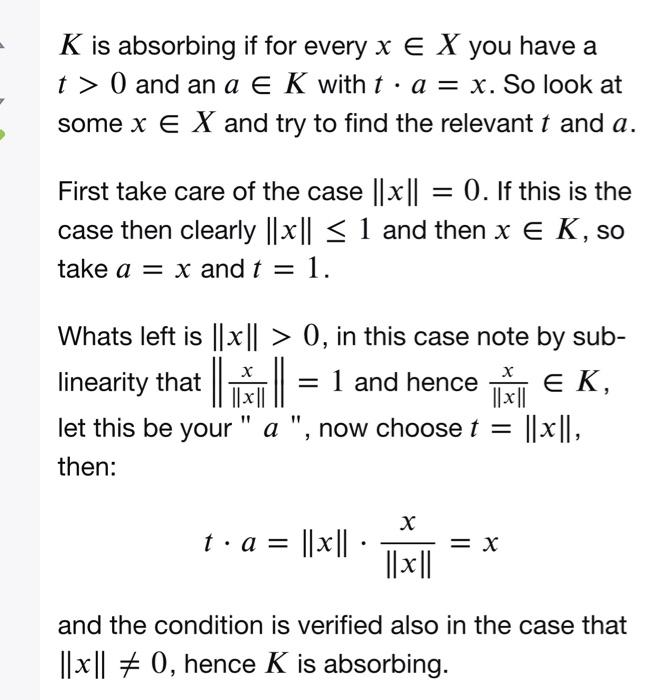 Solved Let || - || be a sublinear functional on a linear | Chegg.com