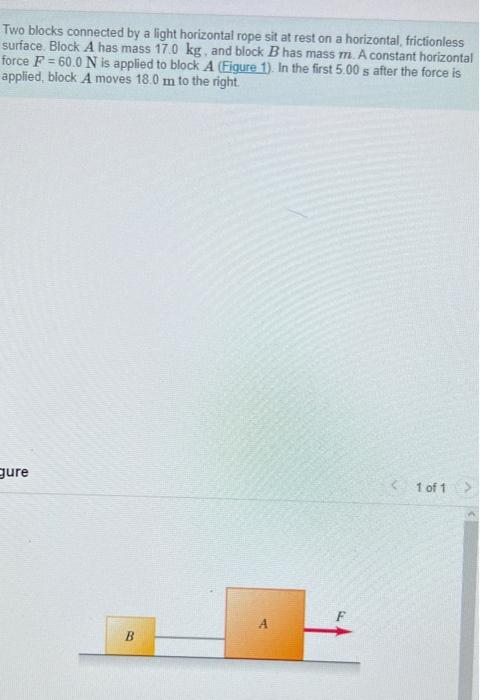 Solved Two blocks connected by a light horizontal rope sit | Chegg.com