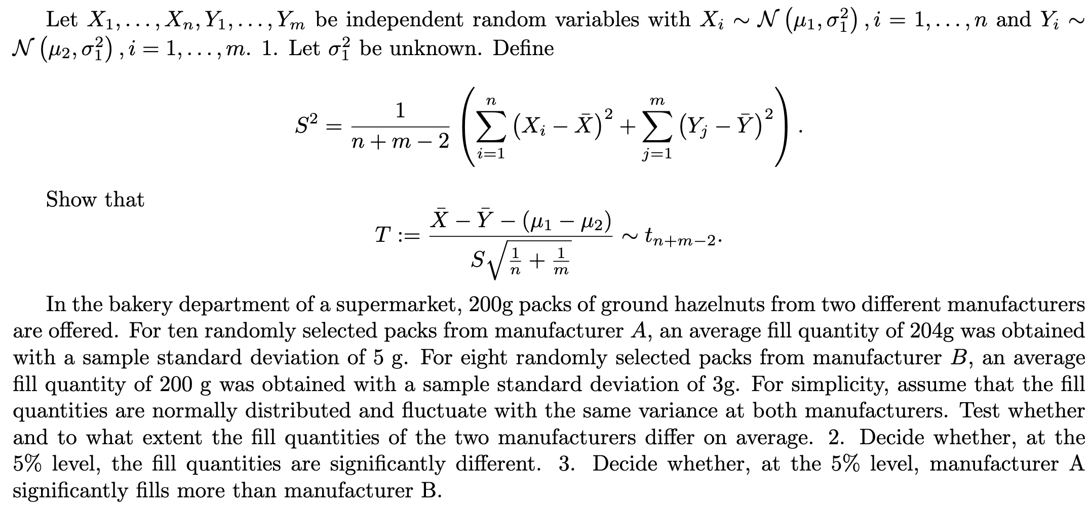 Solved Let x1,dots,xn,Y1,dots,Ym ﻿be independent random | Chegg.com