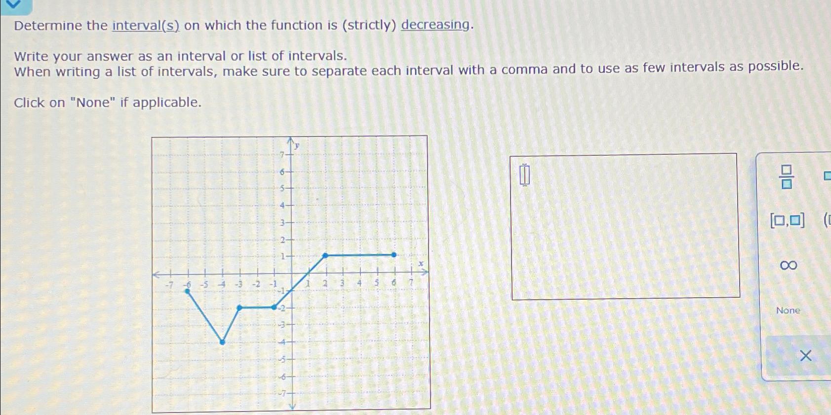 Solved Determine the interval(s) ﻿on which the function is | Chegg.com
