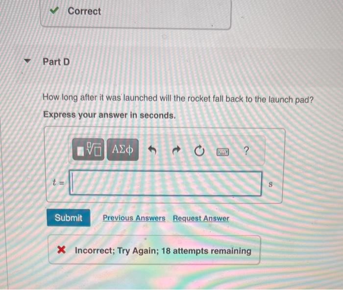 Solved A rocket blasts off vertically from rest on the | Chegg.com