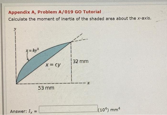 Solved Appendix A, Problem A/019 GO Tutorial Calculate the | Chegg.com
