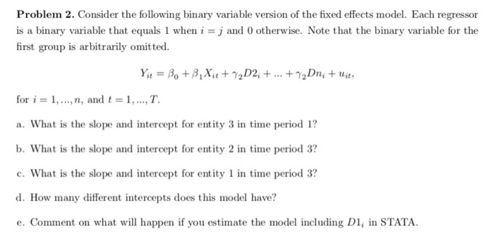 Solved Problem 2. Consider the following binary variable | Chegg.com