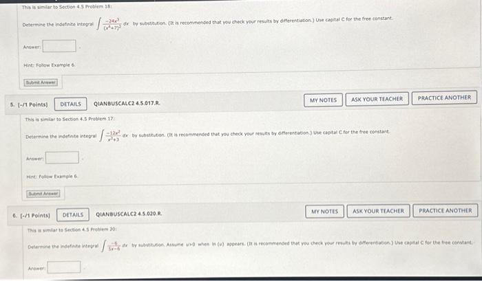 Solved section 4.5 problem 18, 17, 20 | Chegg.com