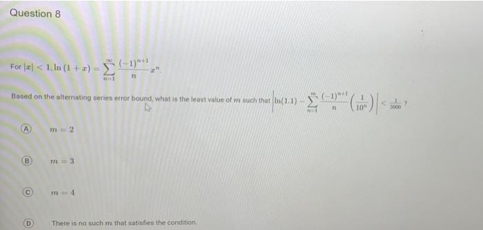 Solved Question 8 For