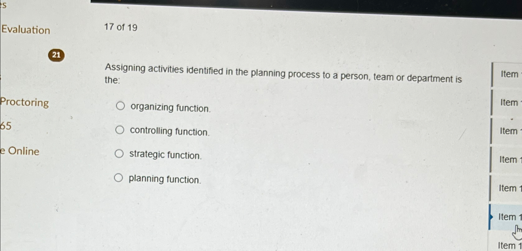 Solved Evaluation17 ﻿of 1921Assigning activities identified | Chegg.com