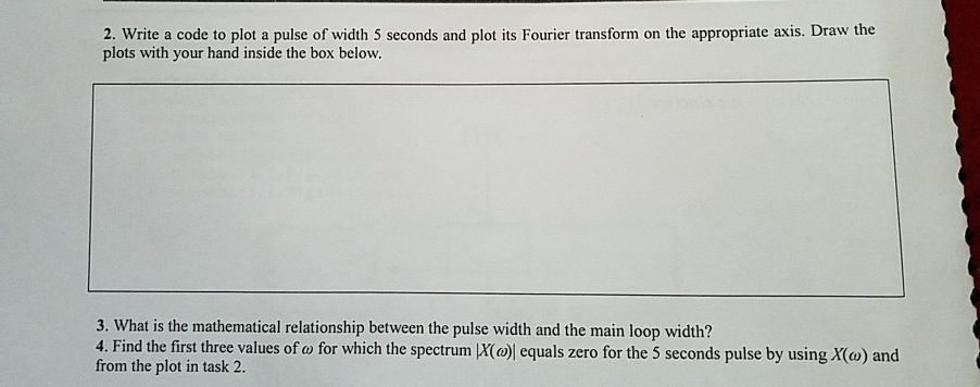 Solved FFT of a Rectangular Window of Different Widths. | Chegg.com