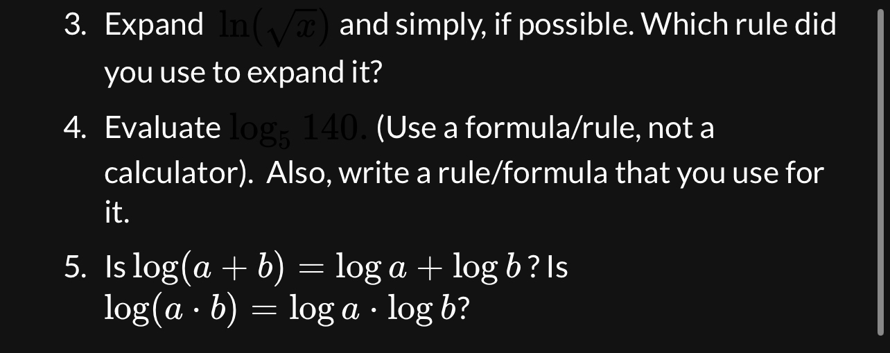 Solved Expand ln(x2) ﻿and simply, if possible. Which rule | Chegg.com